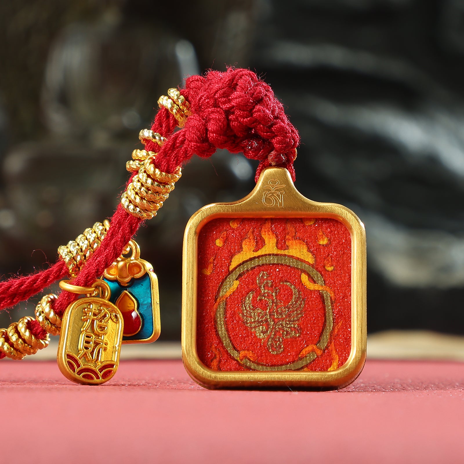 Nine Purple Li Fire Amulet Thangka Pendant Necklace – Zensymbols